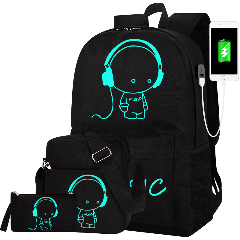 กระเป๋าเด็กผู้ชายส่องสว่างนักเรียนนักเรียนที่มีน้ำหนักเบาชายหนึ่งสองสาม ...