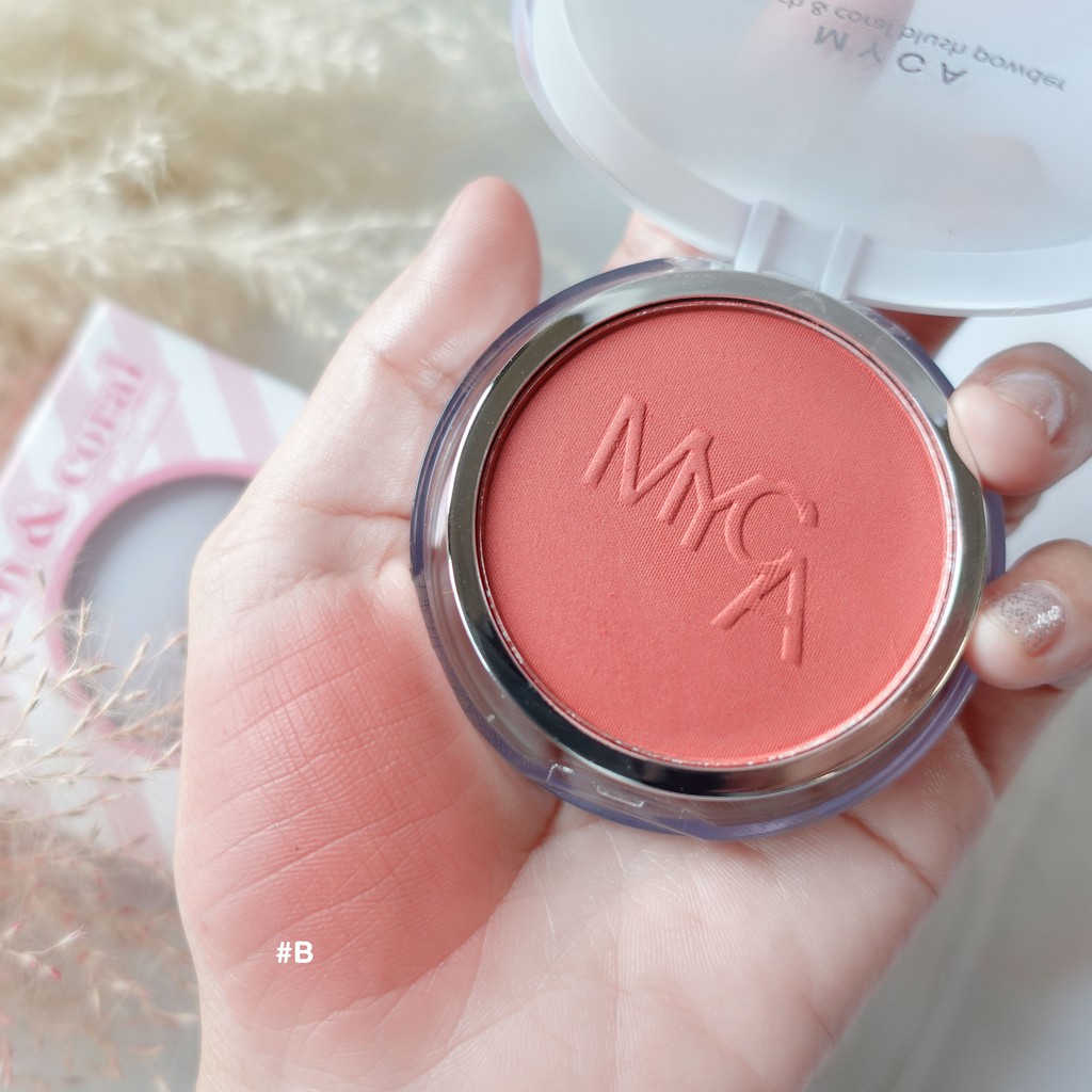 บลัชออนใหม่ PEACHCORAL POWDER BLUSHER MYCA (ไมก้า) มี 4 สีให้เลือก ของ ...