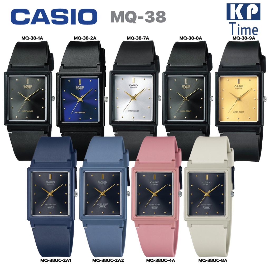Casio นาฬิกาข้อมือผู้ชายผู้หญิงนักเรียน สายเรซิน รุ่น MQ-38 ของแท้ รับประกัน 1 ปี - kptime ...