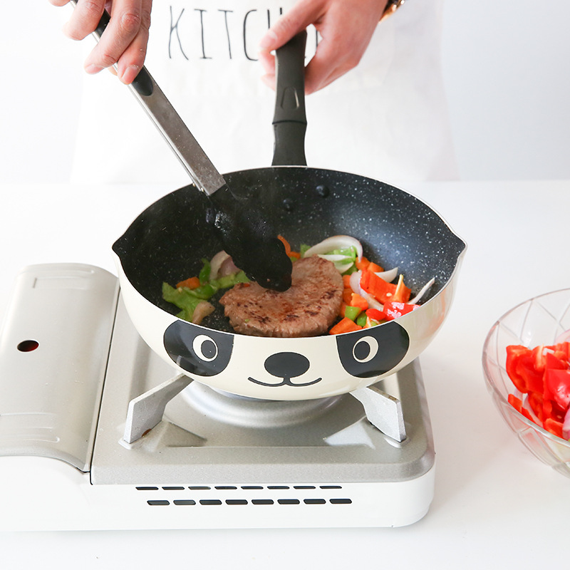 Cute Panda Non Stick Pan Granite Stone Fry Pan Induction Pot Cooking ...