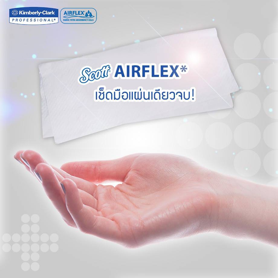 SCOTT กระดาษเช็ดมือ แบบแผ่น M-Fold AIRFLEX (250แผ่น X16ห่อ) ยกลัง 28620 ...