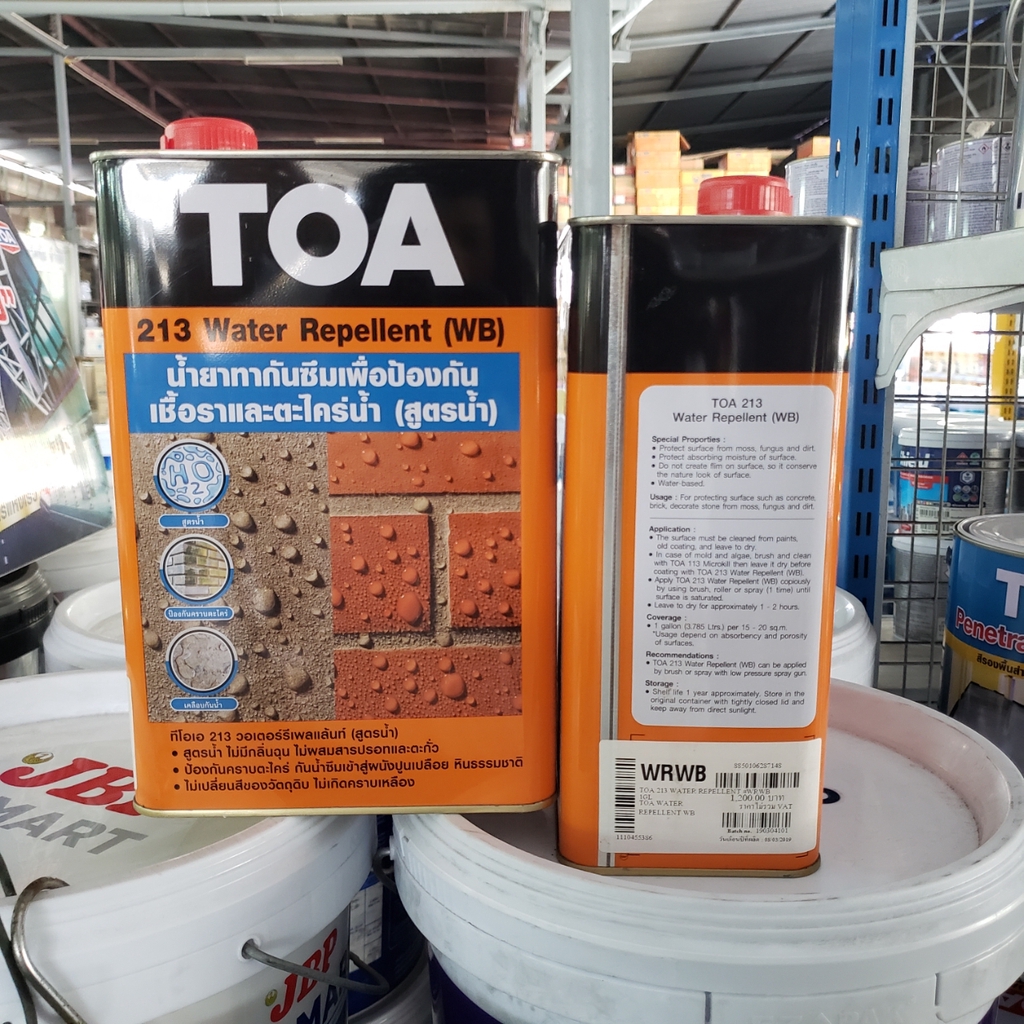 น้ำยาทากันซึม ป้องกันคราบตะไคร่ เชื้อรา TOA Water Repellent 1 แกลลอน ...