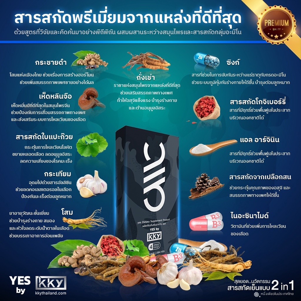 YES by KKY เยส บาย เคเควาย (2 กล่อง) อาหารเสริม ผู้ชาย ฟิต สดชื่น ตื่นตัวง่าย บำรุง สุขภาพ ...