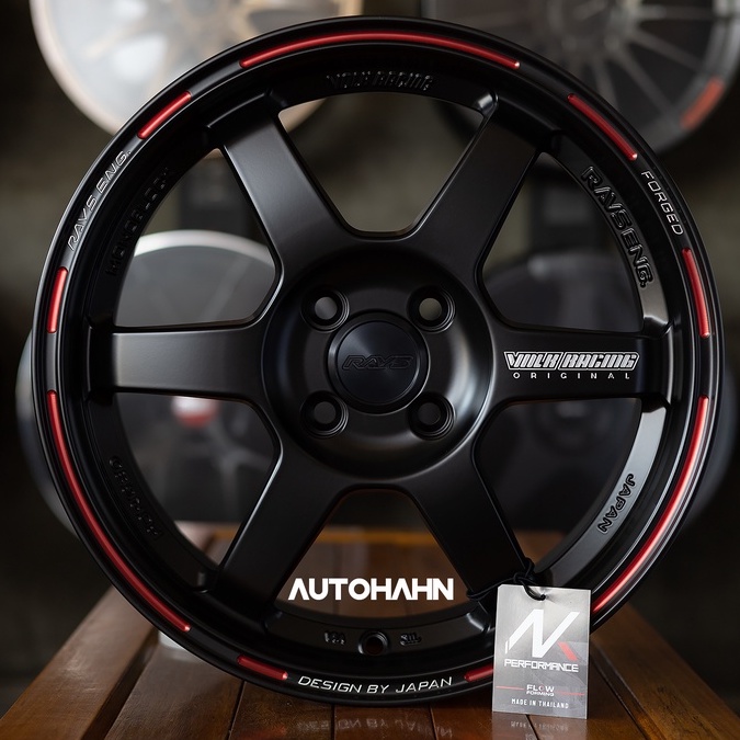 ล้อ NK performance ขอบ 16 รีดเบา Flow forming ลาย TE37 สี TTA ดำด้าน ...