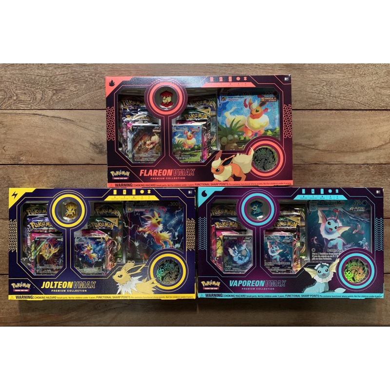 Pokemon - Eevee Evolution Vmax Premium Collection Box Set of 3 - New ...