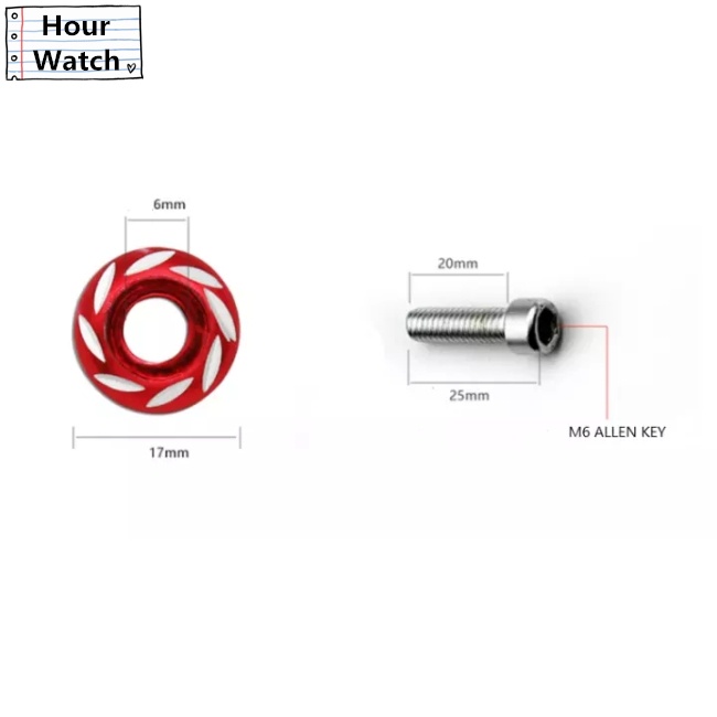 Nicoleu Universal Screw Nut Alloy Color Plate Coverset Cowling ...