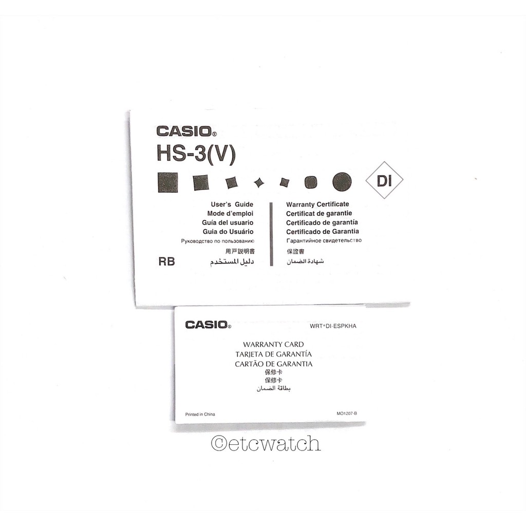 พร้อมส่ง นาฬิกาจับเวลา Casio HS-3 พร้อมใบรับประกัน 1 ปี - etcwatch ...