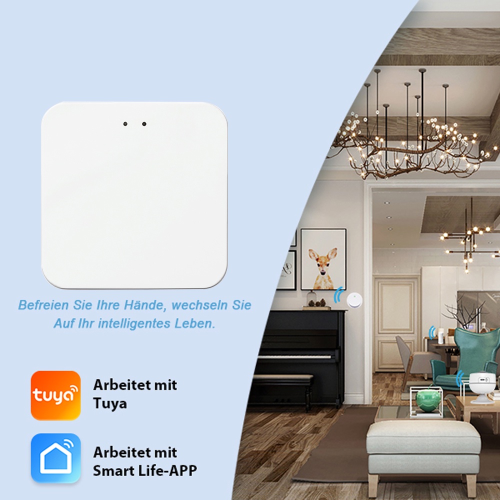 Smart Home〗★Mini Tuya multi-mode gateway, WLAN+BLE+Mesh+Zigbee multi-protocol communication ...