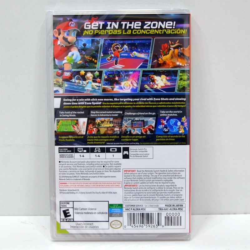 Nintendo Switch Mario Tennis Aces Zone US Asia English - tinzshop ...