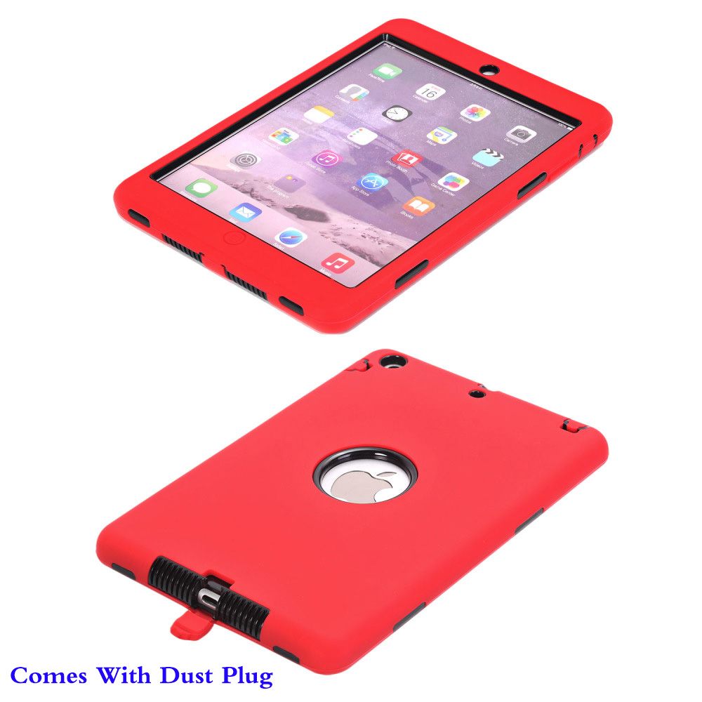 Hard Cover For Apple iPad mini mini1 mini2 mini3 Silicone and PC 3in1 ...