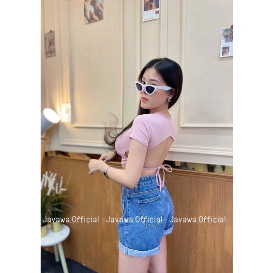 ขายDee shop เสื้อเว้าหลัง แซ่บมาก️ รูดข้าง มัดเอวใส่เที่ยวคือเกิดมากจ้า รุ่นกระแต263 กระต่าย ...