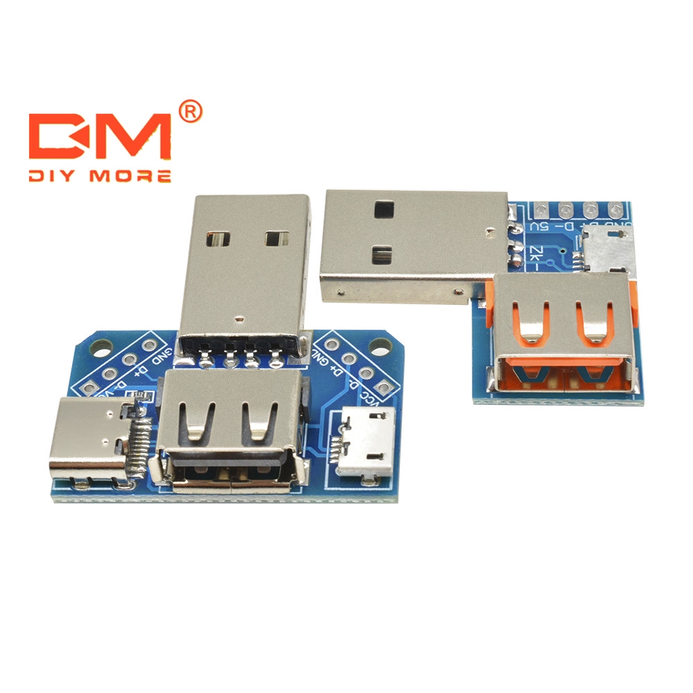 DIYMORE 5V USB Head Switchboard USB ชายหญิงกับ Type-c ถึง Micro USB ถึง ...