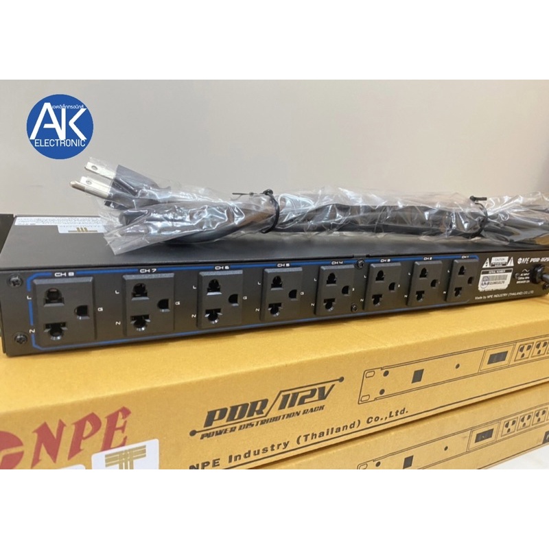 ปลั๊กติดแร็ค ปลั๊กพ่วงติดแร็ค NPE PDR112V ขนาด 1U Breaker outlet npe ปลั๊กแร็ค ปลั๊กพ่วง ...