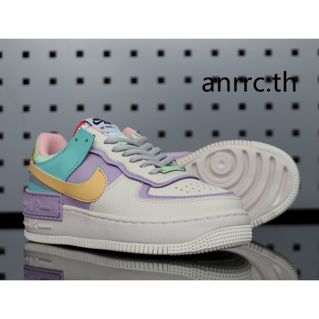ใหม่ Nike Air Force 1 Shadow CI0919-101 "Macaroon" Macaron Candy กล่อง ...