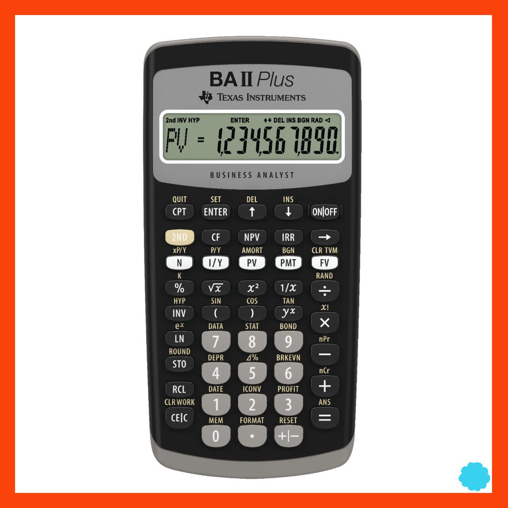 BA II Plus โฉมใหม่ เครื่องคิดเลขการเงิน Texas Instruments (แถมซองคู่มือ ...