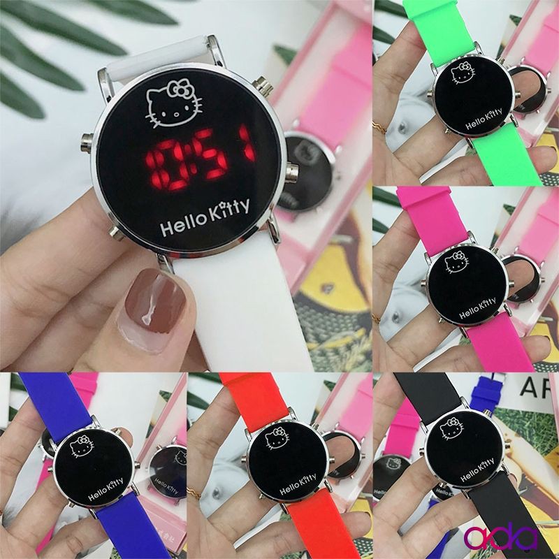 ADA Hello kitty Cat Children Cartoon Watch Student Sports LED ...
