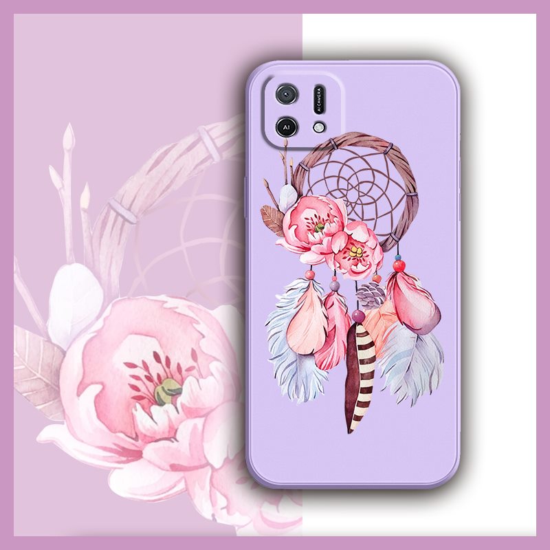 cute cat Phone Case For OPPO A16K Back Cover Liquid silicone shell Lens ...