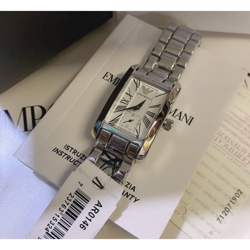 นาฬิกาผู้หญิง ทรงสีเหลี่ยม Ar0146 | Shopee Thailand