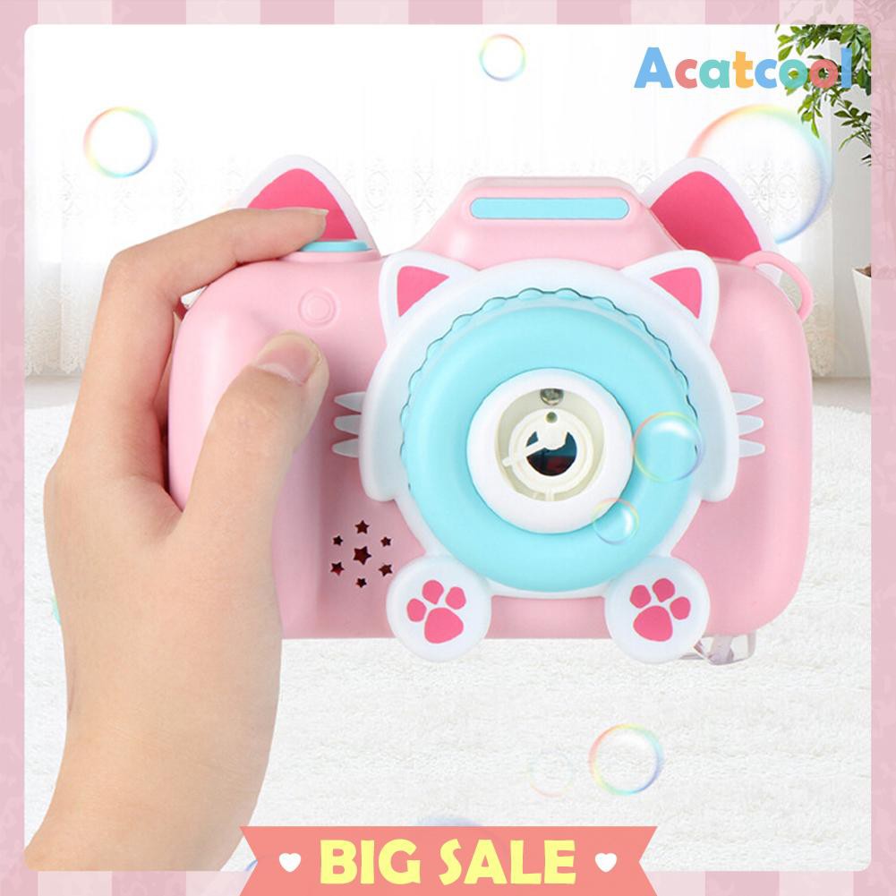 Kids Cartoon Bubble Camera Automatic Sound Light Music Blowing Bubble ...