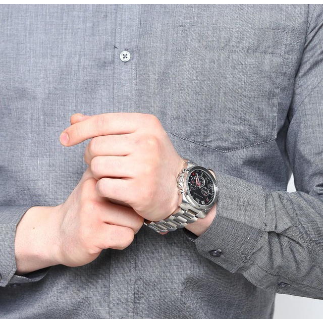 MICHAEL KORS นาฬิกาข้อมือผู้ชาย รุ่น MK8438 Brecken Chronograph Black ...