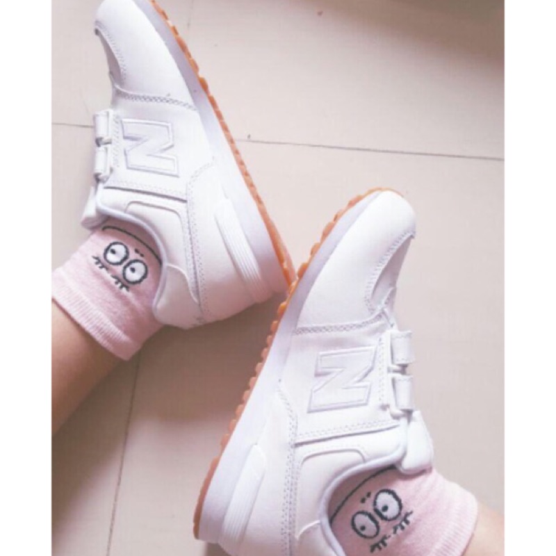 NEW BALANCE ใหม่ BALANCE 574 NB Velcro Felt KV574G8Y รองเท้าหนัง พื้น ...