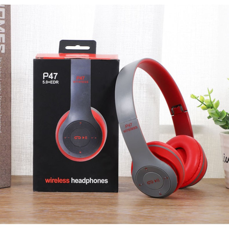 Wireless Wireless 5.0 Headphone Foldable Bluetooth Micro Sd Card P2 Mp3 ...