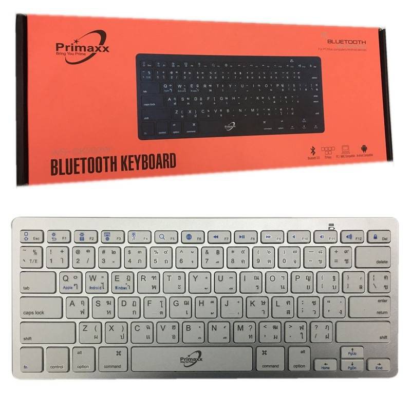 Primaxx Bluetooth Keyboard Ws-Ck202w คีย์บอร์ด Pc/Mac/Android บูลทูธ 3. ...