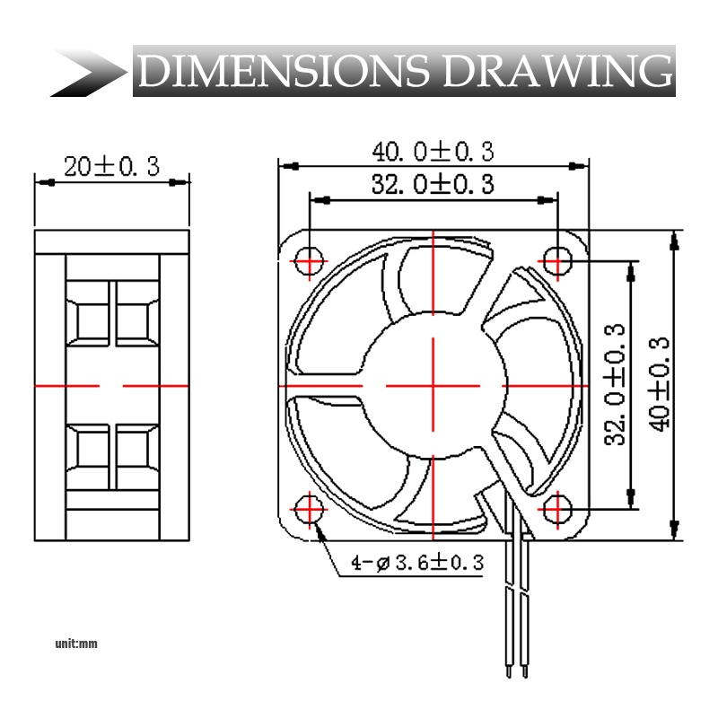 2 Pcs Gdstime 40mm 3D Printer Fan 40x40x20mm Cooler 24V 12V 5V 4020 ...