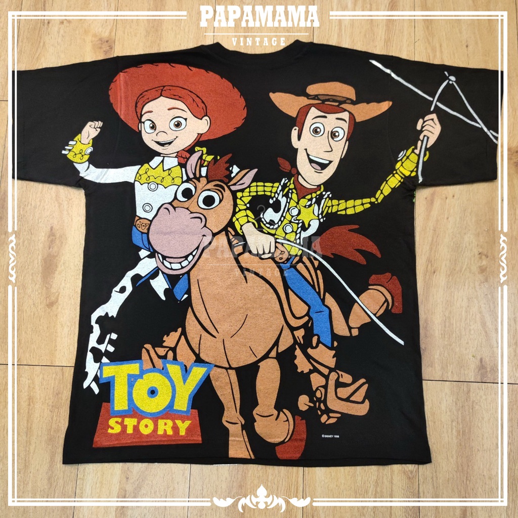 TOY STORY 1998 TAG WILD OATS BOOTLEG OVERPRINT CARTOON เสื้อการ์ตูน ...