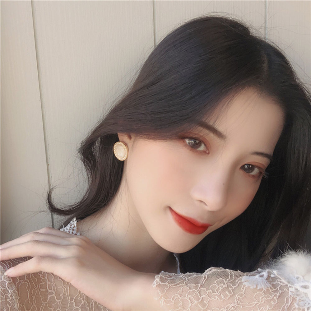 cod woman fashion retro Pearl Earrings wild elegant Personality mini ...