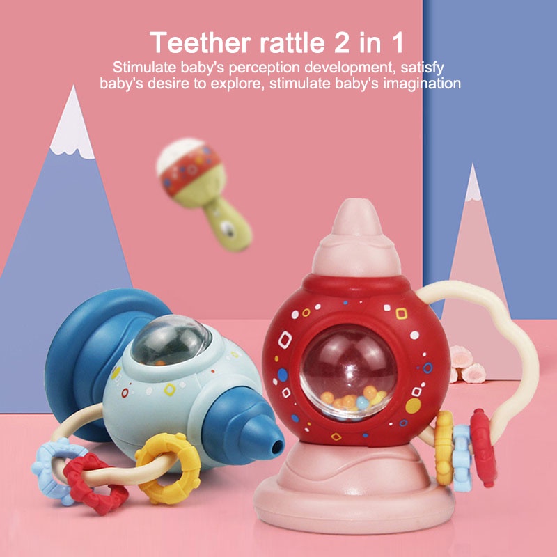 Baby Rattles Toy Soft Rubber Baby Hand Bell Rattles Fitness Grasping ...