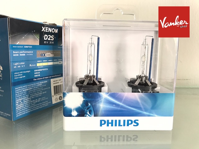 หลอดไฟ PHILIPS D2S D4S D2R 6000K Pure White Ultinon HID XENON 35W แพค ...