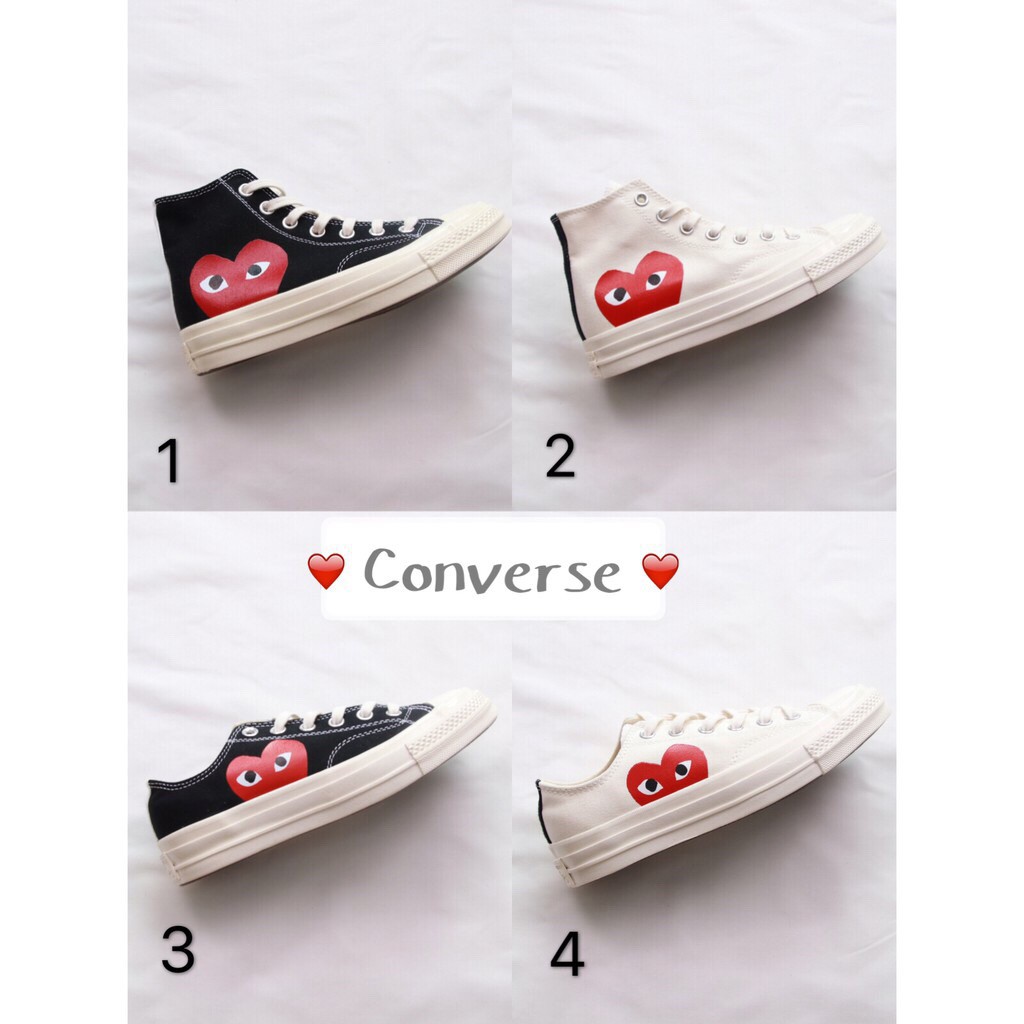 cdg play x converse 1970 s all star รองเท้าผ้าใบลําลองสําหรับผู้ชาย ...