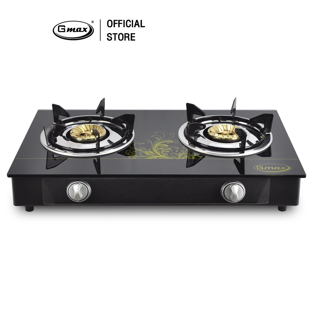 Gmax เตาแก๊สหน้ากระจก เตาแก๊ส 2 หัว เตาแก๊สตั้งโต๊ะ รุ่น GL-702-Series ทำความสะอาดง่าย - gmax ...