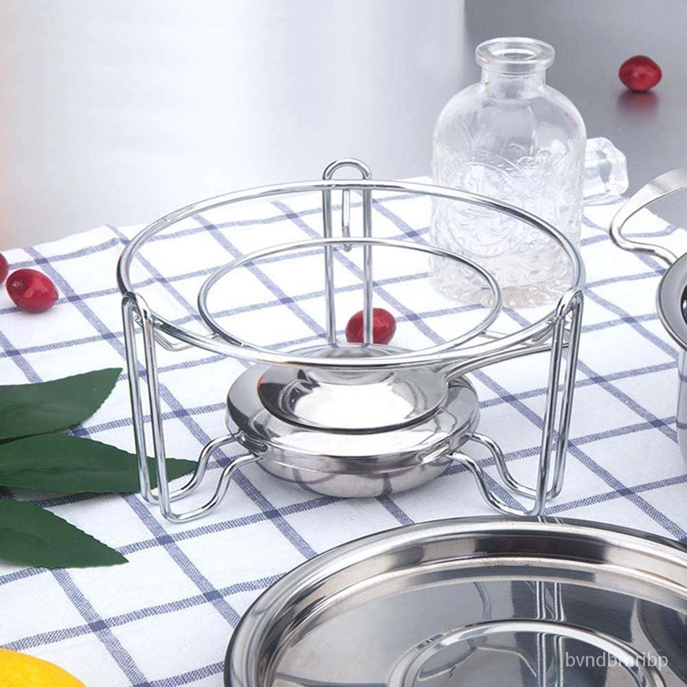 Stainless Steel Cheese Chocolate Fondue Set Melting Pot 6 Forks Fuel ...