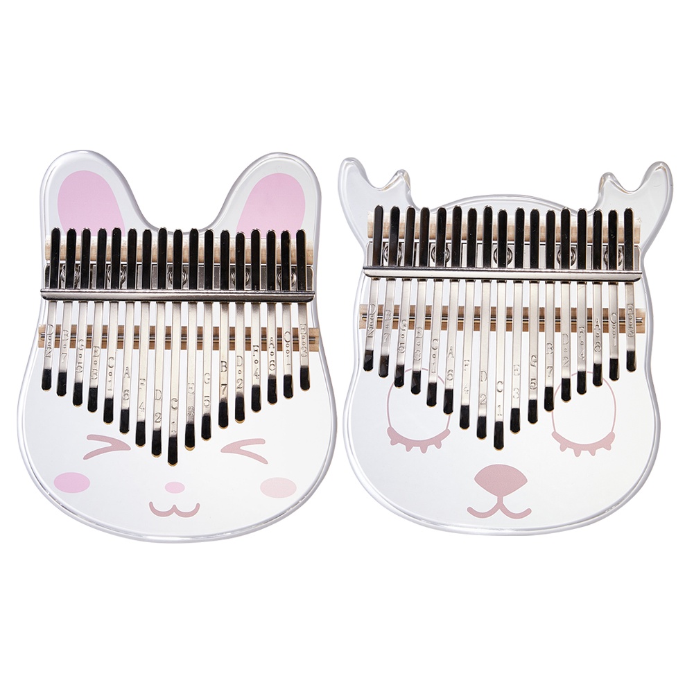17 Key Crystal Transparent Kalimba Portable Acrylic Thumb Piano Musical ...