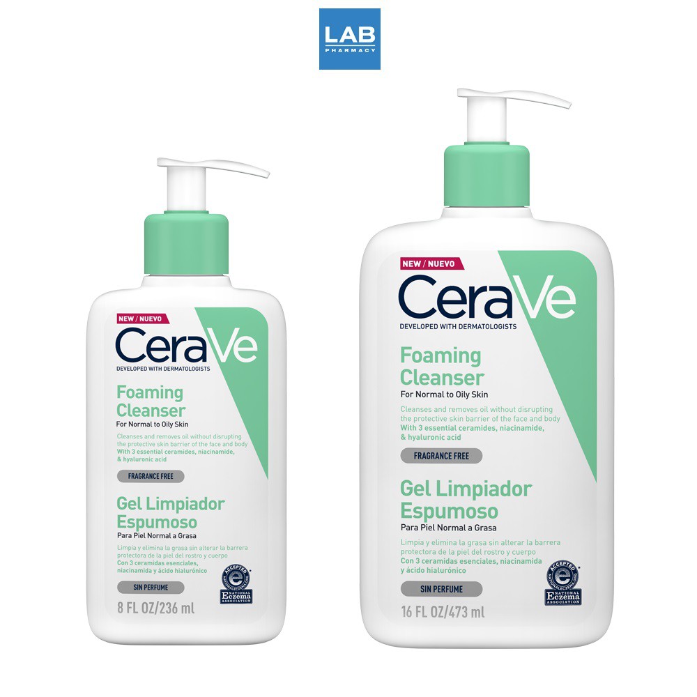 CERAVE Foaming Cleanser - เซราวี โฟมมิ่ง คลีนเซอร์ โฟมล้างหน้ารักษา ...