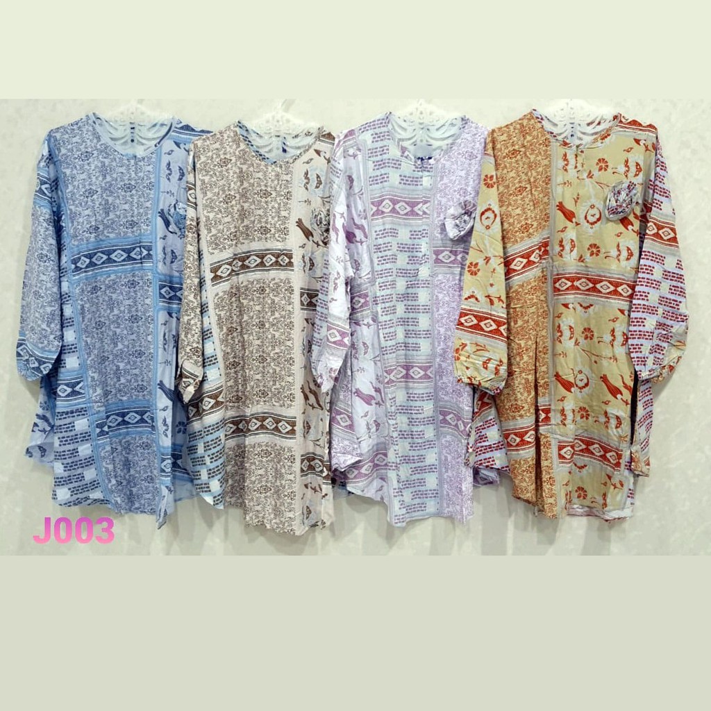 Wei- Tunik เสื้อจัมโบ้ XXXL ผ้าฝ้ายพิมพ์ลายพรีเมี่ยม HLS J003 - ferdiankpm.th - ThaiPick