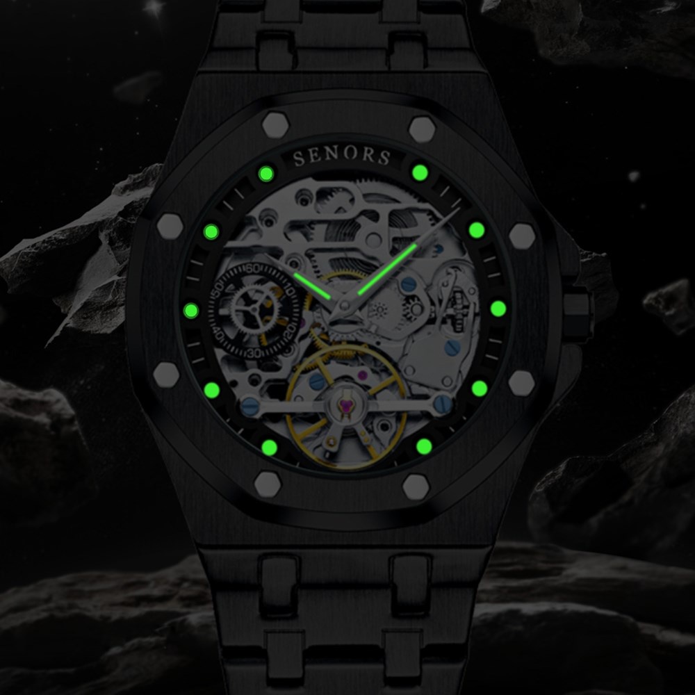 2022 Punk Men39s Square Automatic Mechanical Watches Luxury Luminous ...