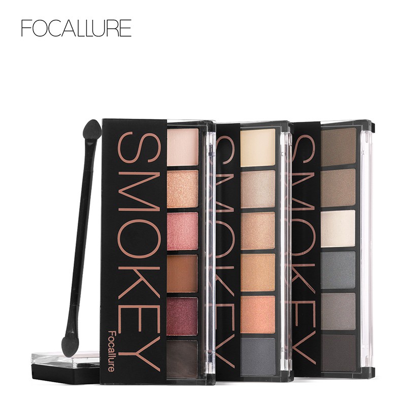 *Sale* Focallure Eyeshadow Palette Fa-06 พาเล็ทสโม้กกี้อาย Pro 6Colors ...