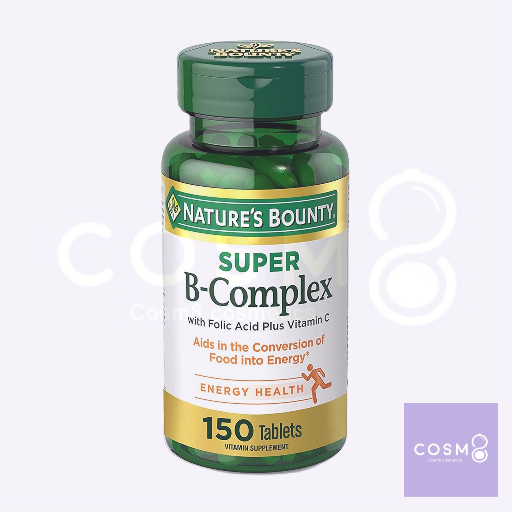 พร้อมส่งแท้ วิตามินบีรวม รุ่น Super 150เม็ด Natures Bounty Super B Complex Vitamins w Vitamin C ...