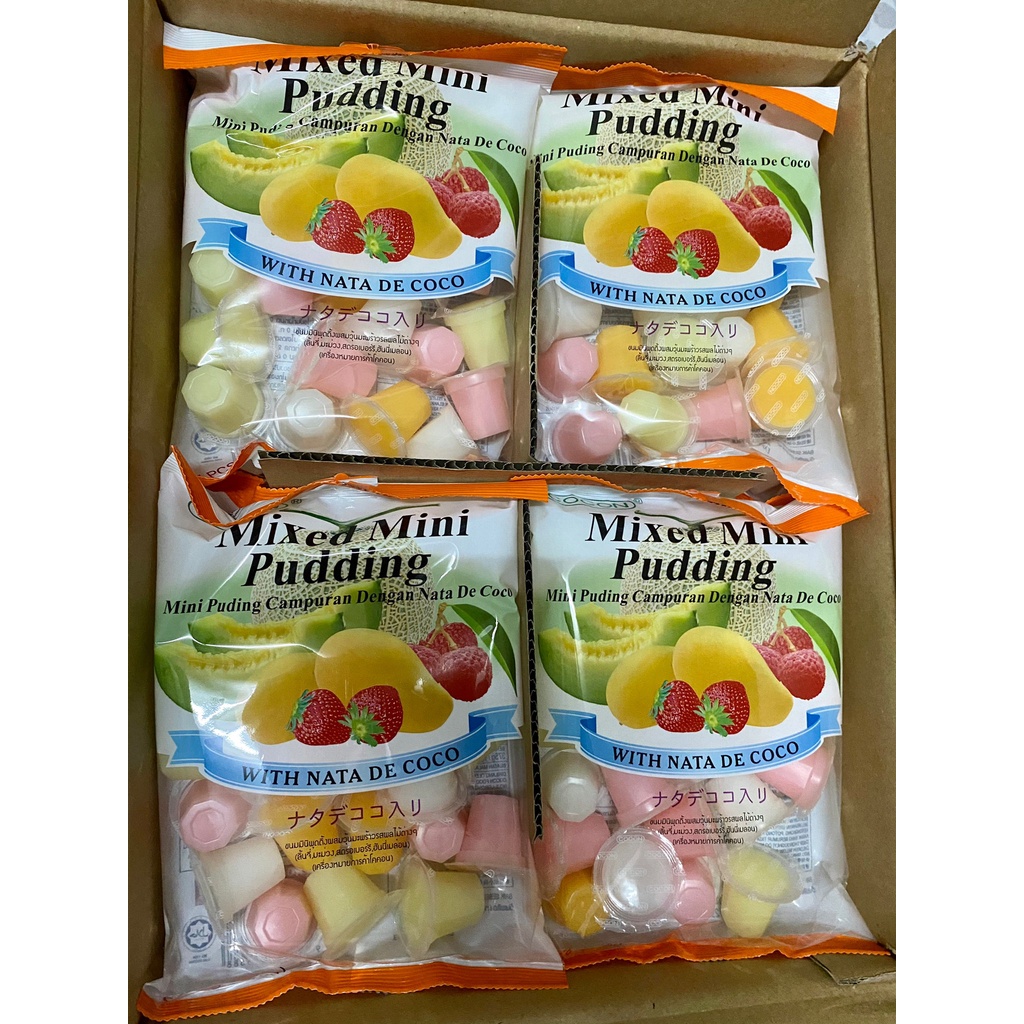 JELLY Mixed mini pudding มินิพุดดิ้ง ยี่ห้อ COCON เยลลี่ผสมวุ้นมะพร้าว ...