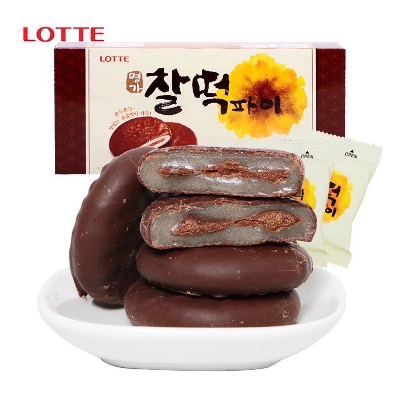 🥰พร้อมส่ง🥰ขนมซัลต๊อกพาย (Chaltteok Pie) 찰떡파이 แป้งต๊อกเคลือบช็อกโกแลต ...