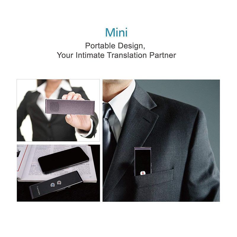 T8 Handheld Pocket Smart Voice Real Time Speech Translation, 30+ Languages for Travel Business ...