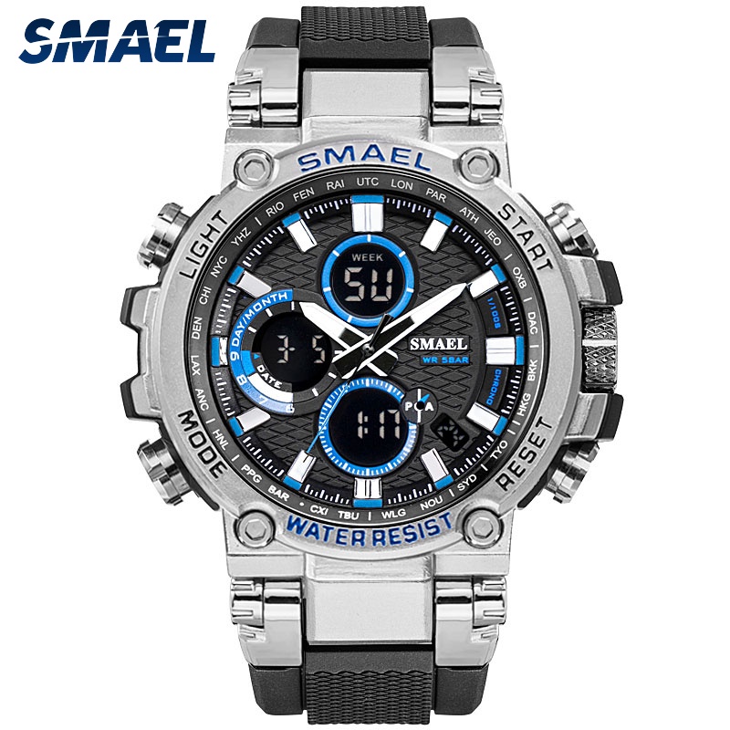 SMAEL 1803 Sport Watch Men Watches Waterproof 5Bar Dual Time Men39s ...