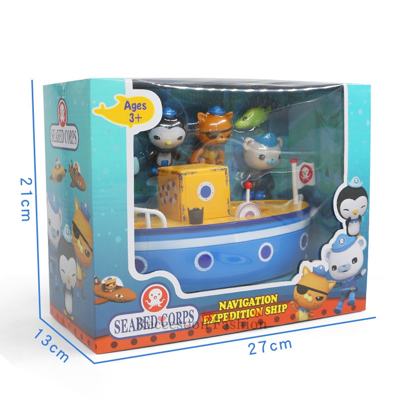 Cartoon Octonauts Rescue Boat Toys Set Baby Bath Toy Float Ship Kids ...