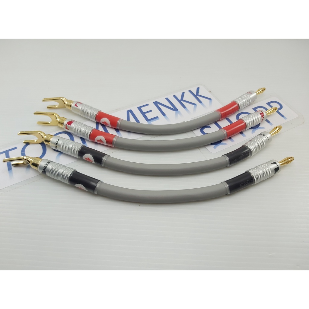 สายต่อลำโพงไบไวร์รุ่นกลาง Jumper speaker cable bi-wire spade to banana ...