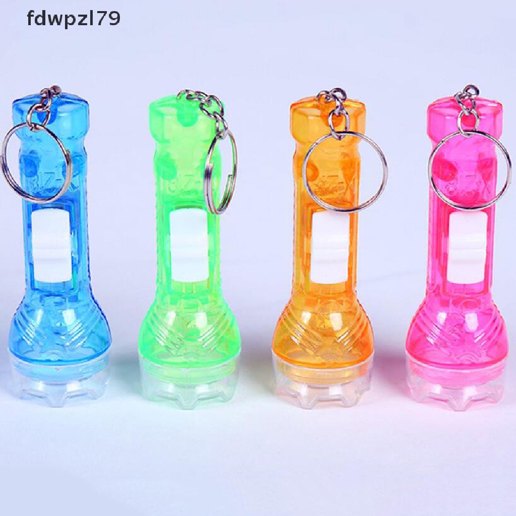 (fdwpzl79) 2pcs Mini LED Flashing Flashlight Toys Kids Flash Light Key ...