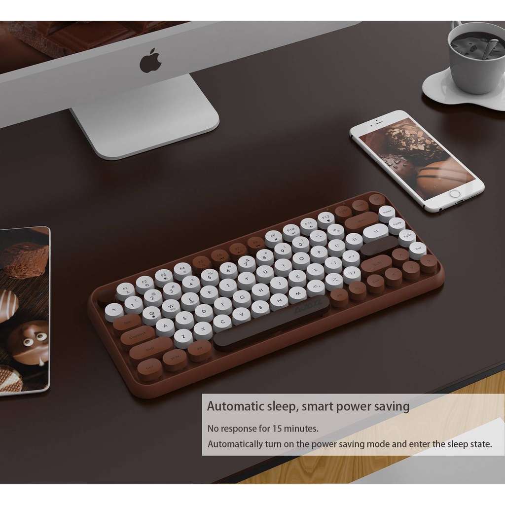 【พร้อมส่ง】คีย์บอร์ดไร้สาย Bt Ajazz 308I 84 คีย์สําหรับ Win/Ios/Android ...