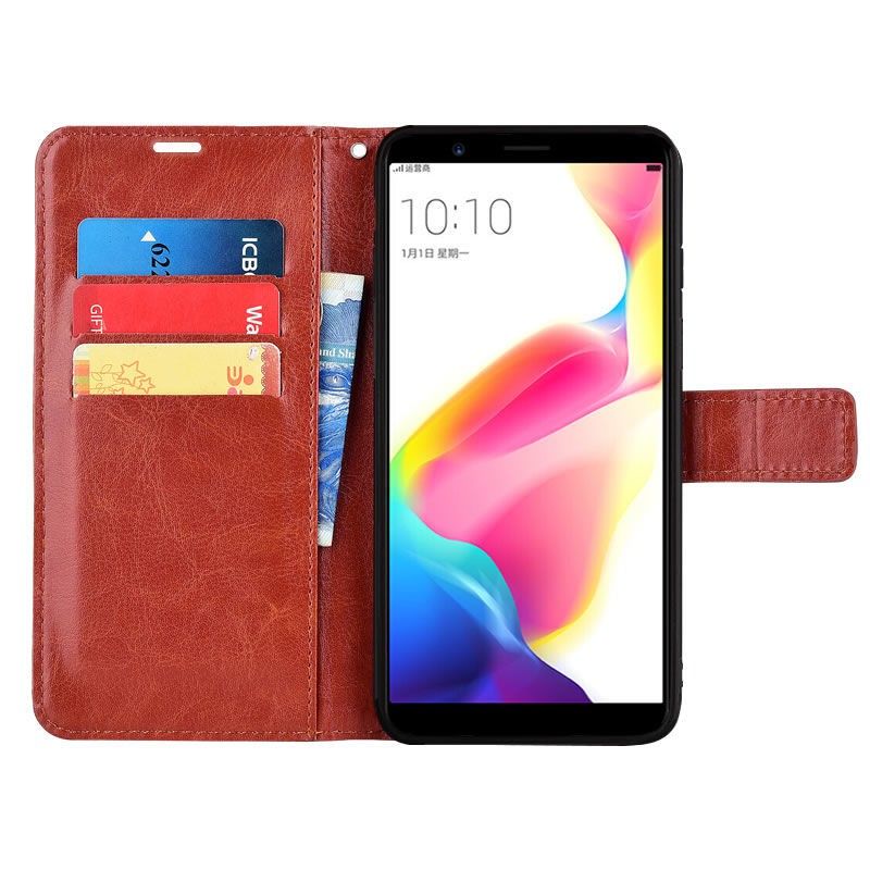 OPPO R11S โทรศัพท์มือถือเชลล์การ์ด r11sm ฝาครอบป้องกันกระเป๋าสตางค์ r11st หัวเข็มขัดหนังกันตก ...